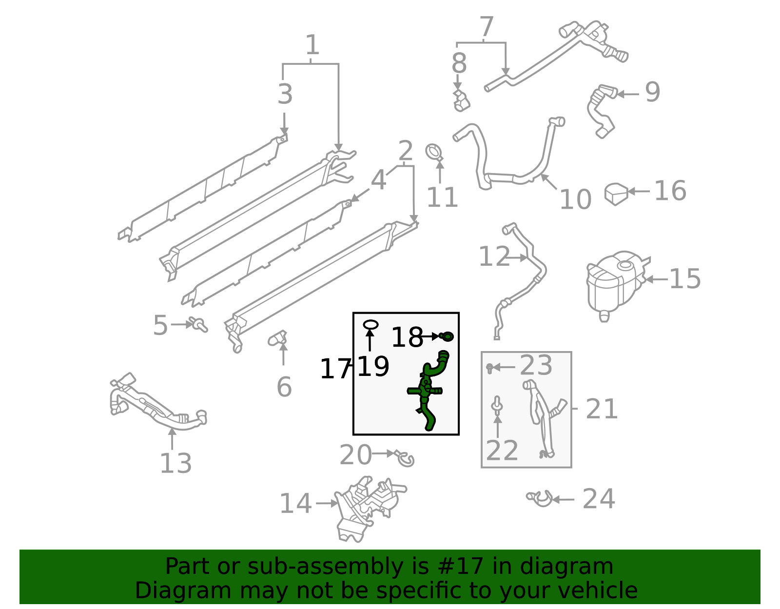 2021-2025 Ford F-150 Drive Motor Battery Pack Coolant Hose ML3Z-8C289-G ...