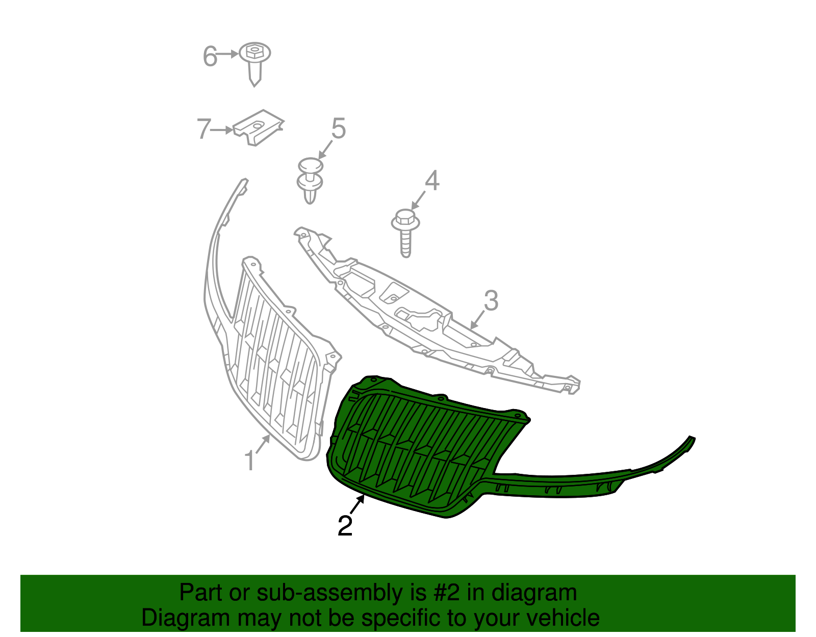 2010-2012 Lincoln MKZ | Grille | AH6Z-8200-B | Walls' Ford Parts