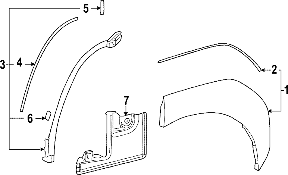 75606-42220 - Wheel Opening Molding 2023-2025 Toyota bZ4X | Toyota San ...