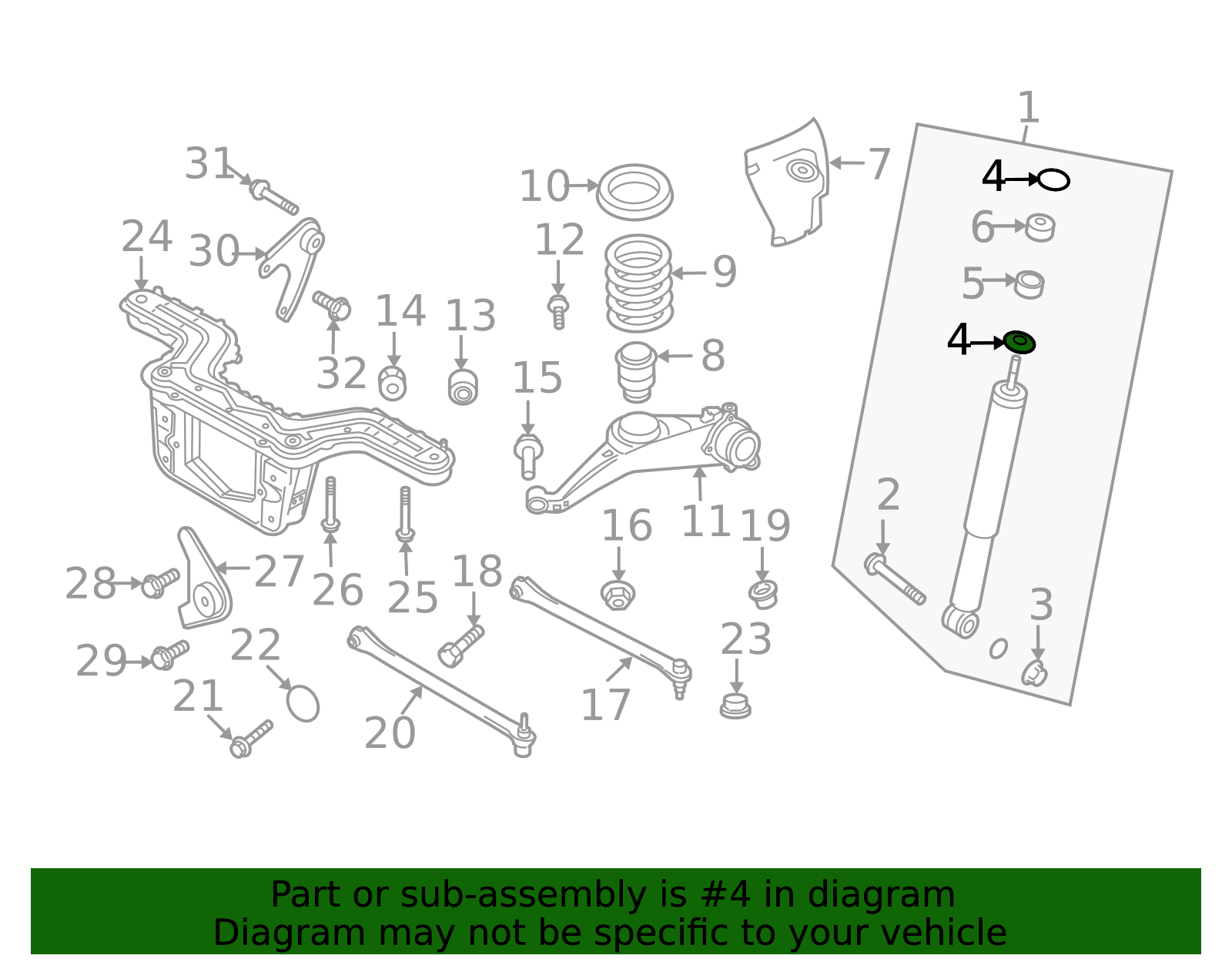2008 Ford Insulator - Shock Absorber AD-1057 | Awesome Parts Ford