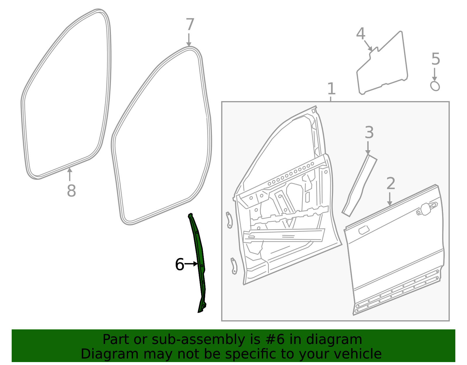 2019-2025 Cadillac XT4 Front Weather-Strip - Driver's Side (LH ...