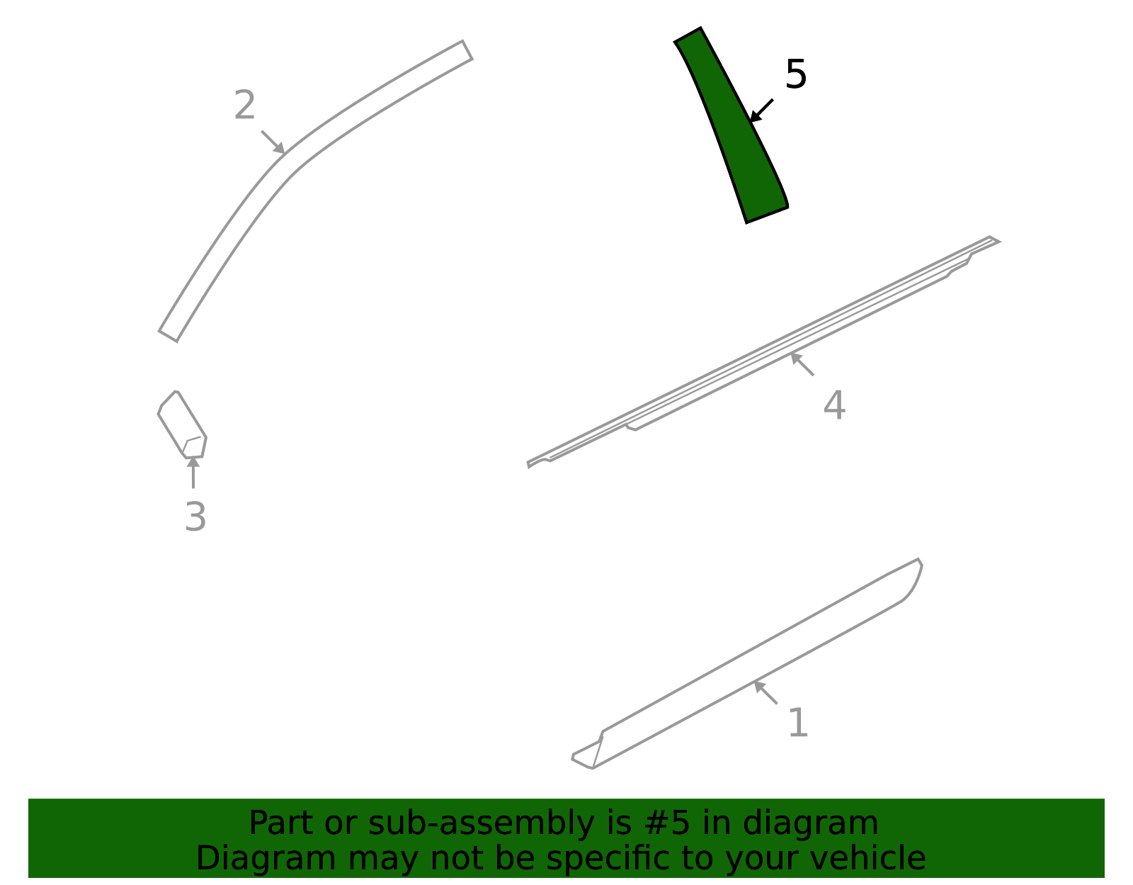 BG1Z-54255A35-AA - High-Quality Driver Side Rear Door Window Frame ...