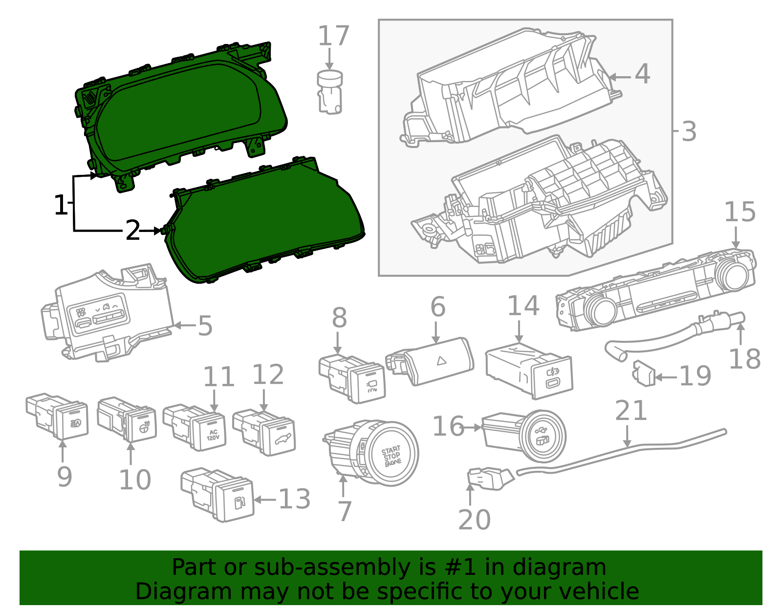 83800-0EX11 - Cluster Assembly 2024 Toyota Grand Highlander | Bam ...