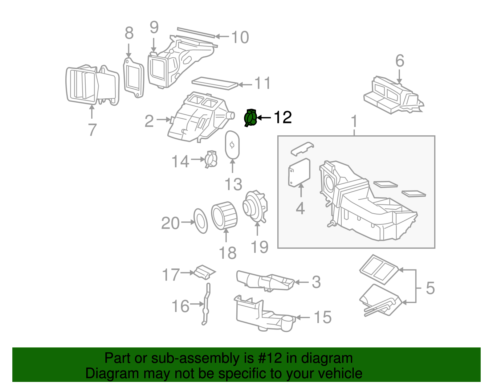 2004-2019 Ford Motorcraft™ HVAC Air Inlet Door Actuator yh1769 ...