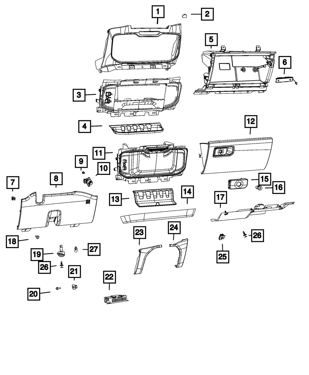 68370623AB - Closeout Panel 2019-2025 Ram | The Official Mopar eStore