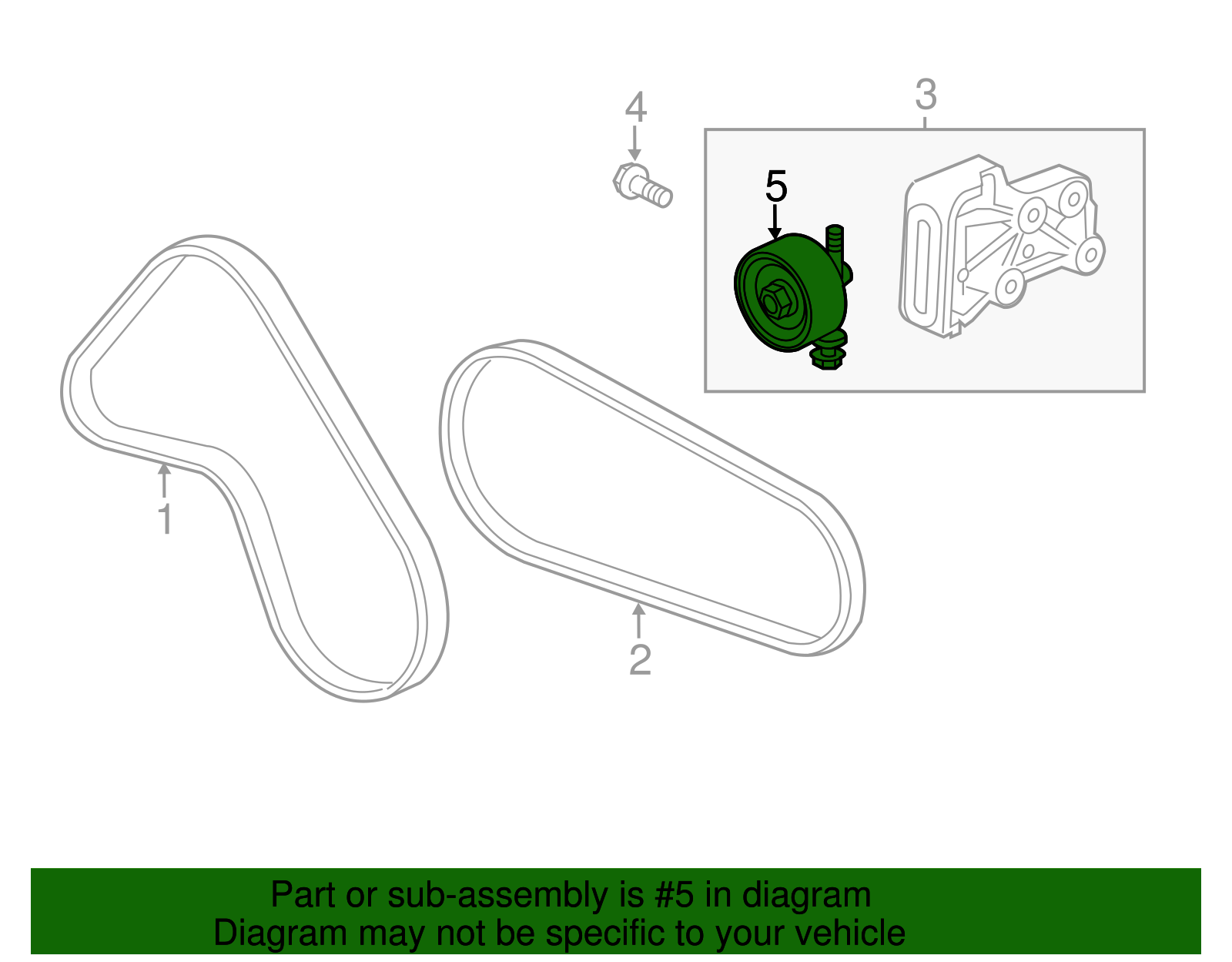 2013-2015 Chevrolet Spark Water Pump and Alternator Belt Tensioner ...