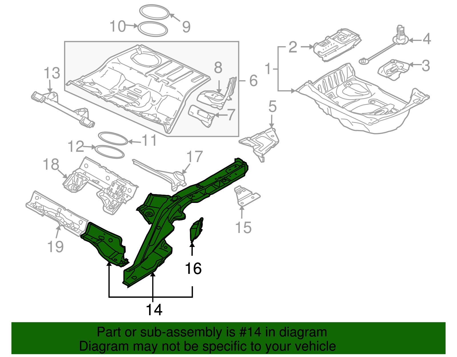 2005-2011 Audi Side Rail Assembly 4F0-803-402-D | Audi USA Parts