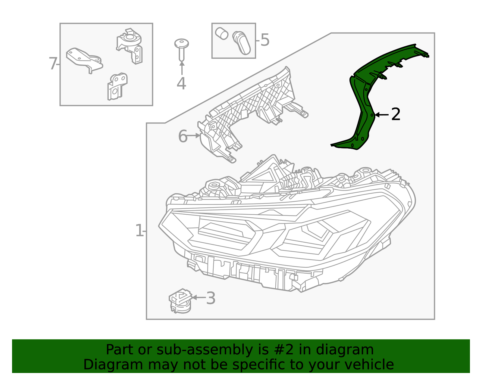 2022-2024 BMW Headlamp Assembly Gasket 63115A0E5E3 | OEM Parts Online
