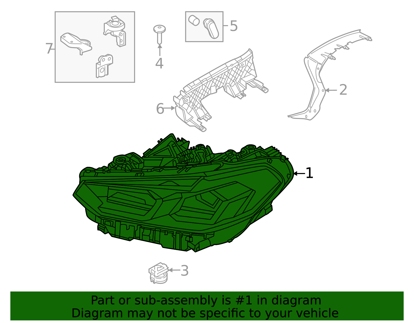 Genuine BMW 63-11-5-A0E-601 | Headlamp Assembly | FREE Shipping on Most ...