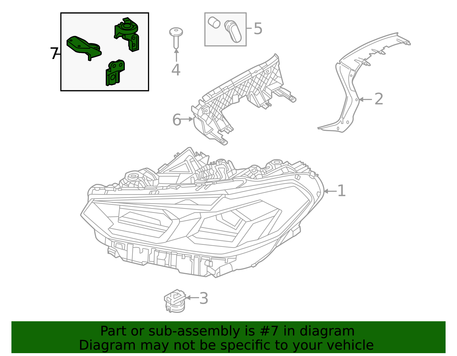 Genuine BMW 63-11-5-A0E-5E5 | Repair Bracket | FREE Shipping on Most ...