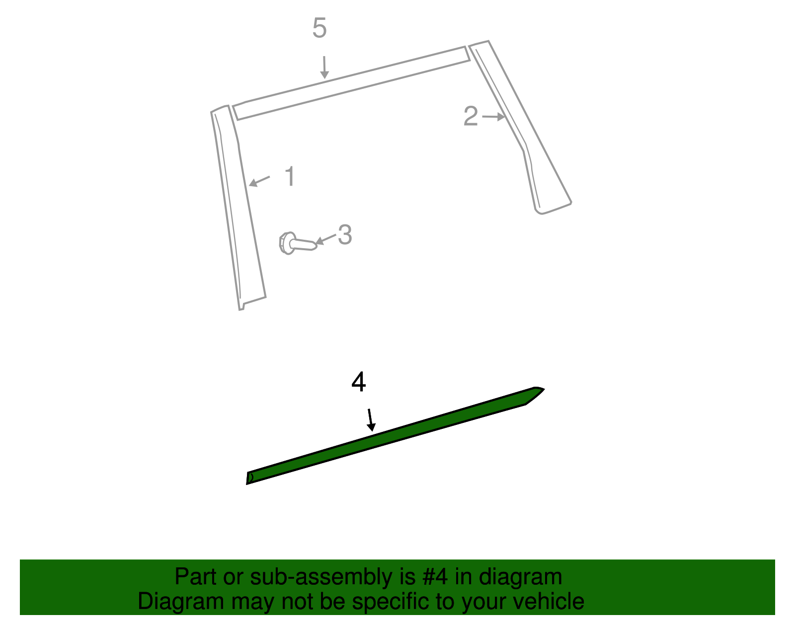 2004-2005 Toyota Sienna Body Side Molding 75741-AE030-E0 | Toyota Parts ...