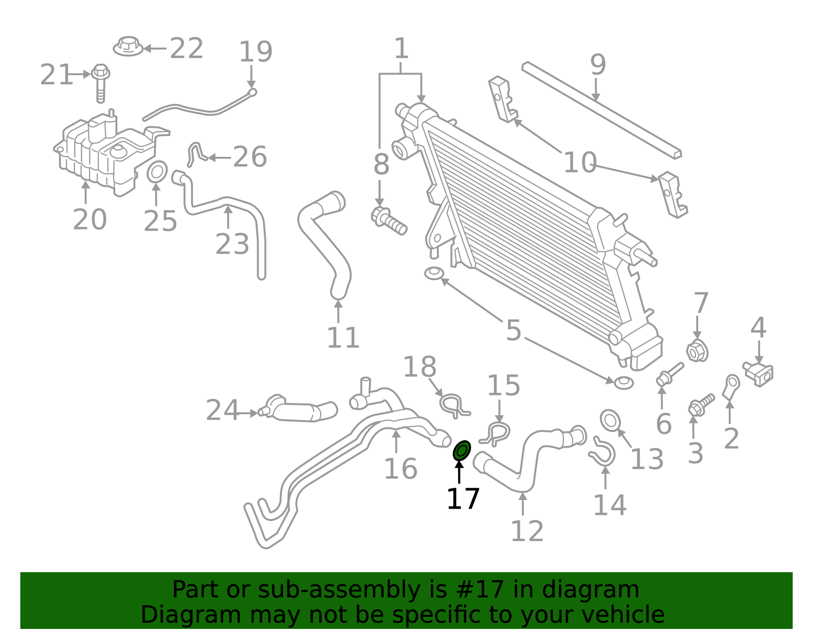 AC3Z-8527-A - Engine Coolant Pipe O-Ring 2010-2025 Ford | Ford Parts Direct