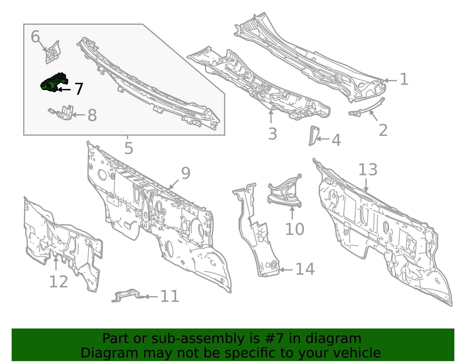 2021-2025 Toyota Sienna Lower Brace 55715-08020 | Toyota Parts Center
