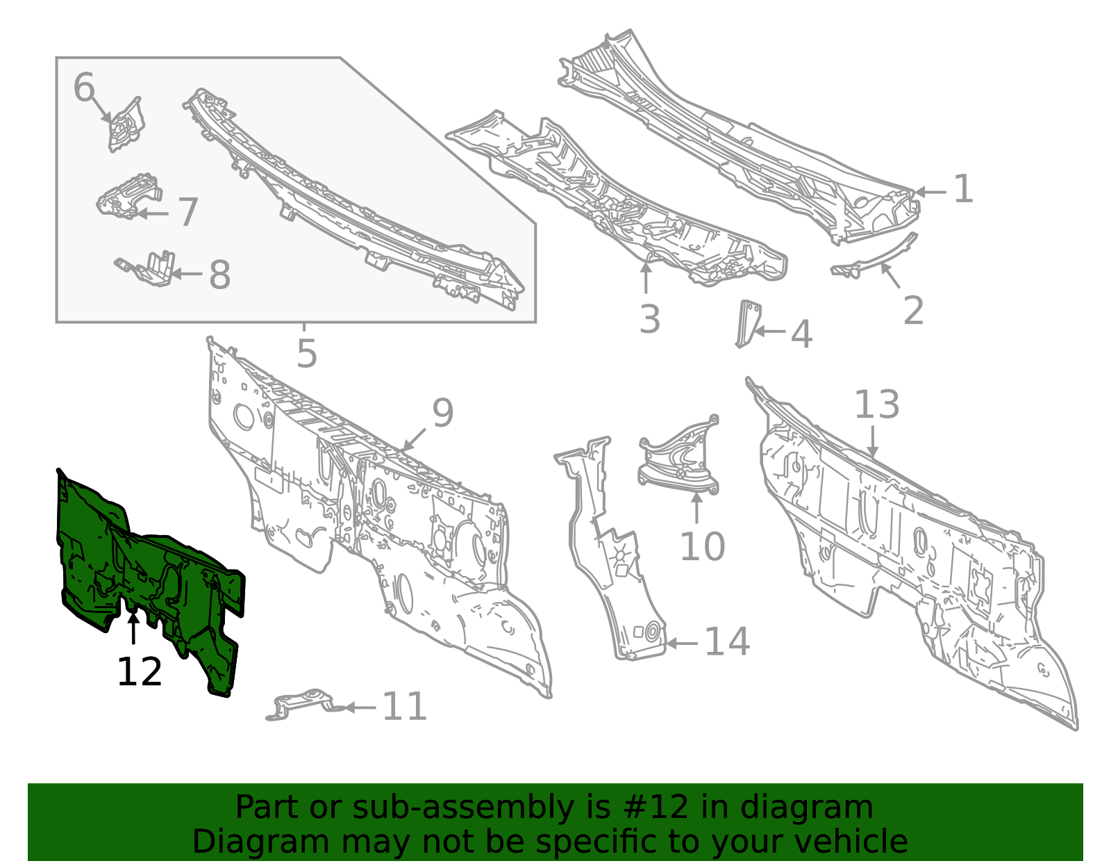 2021-2025 Toyota Sienna Insulator Dash Pane 55223-08031 | Toyota Parts ...