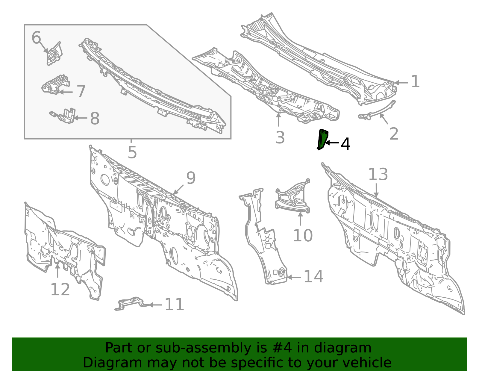 Cowl Panel Reinforcement 55714-08020 | Toyota Parts Center