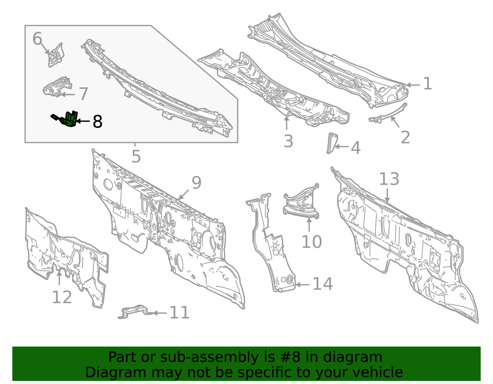 2021-2025 Toyota Sienna Cowl Panel Drain Valve 55753-08010 | Toyota ...