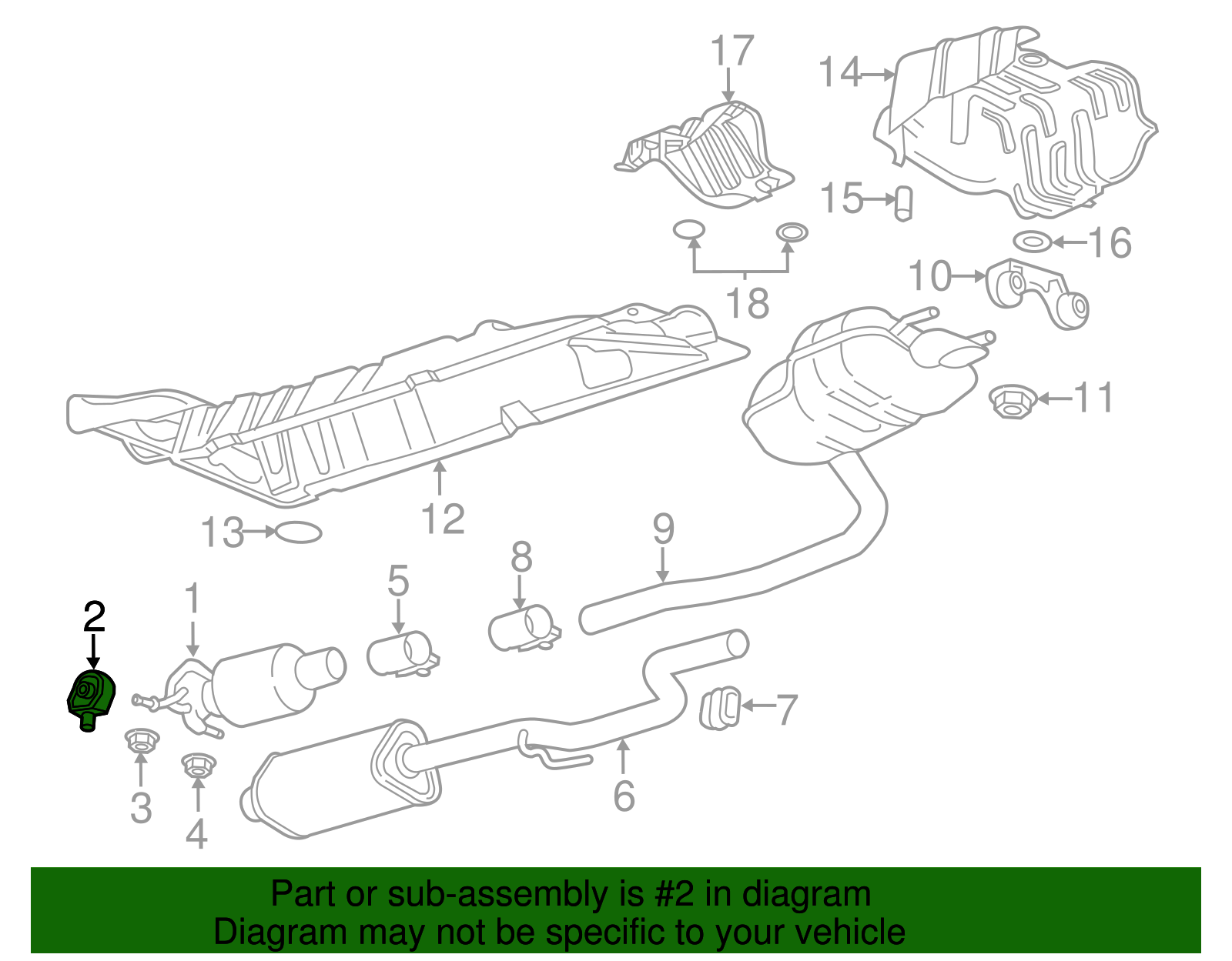 13453329 - Catalytic Converter Hanger | Partners Chevy