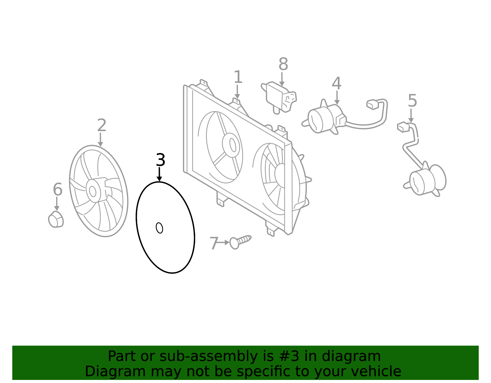 16361-31120 - Fan Blade 2007-2011 Toyota Camry | Toyota San Diego Parts
