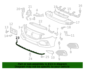 2017-2021 Honda Civic Lower Deflector 71110-TGG-A00 | OEM Parts Online