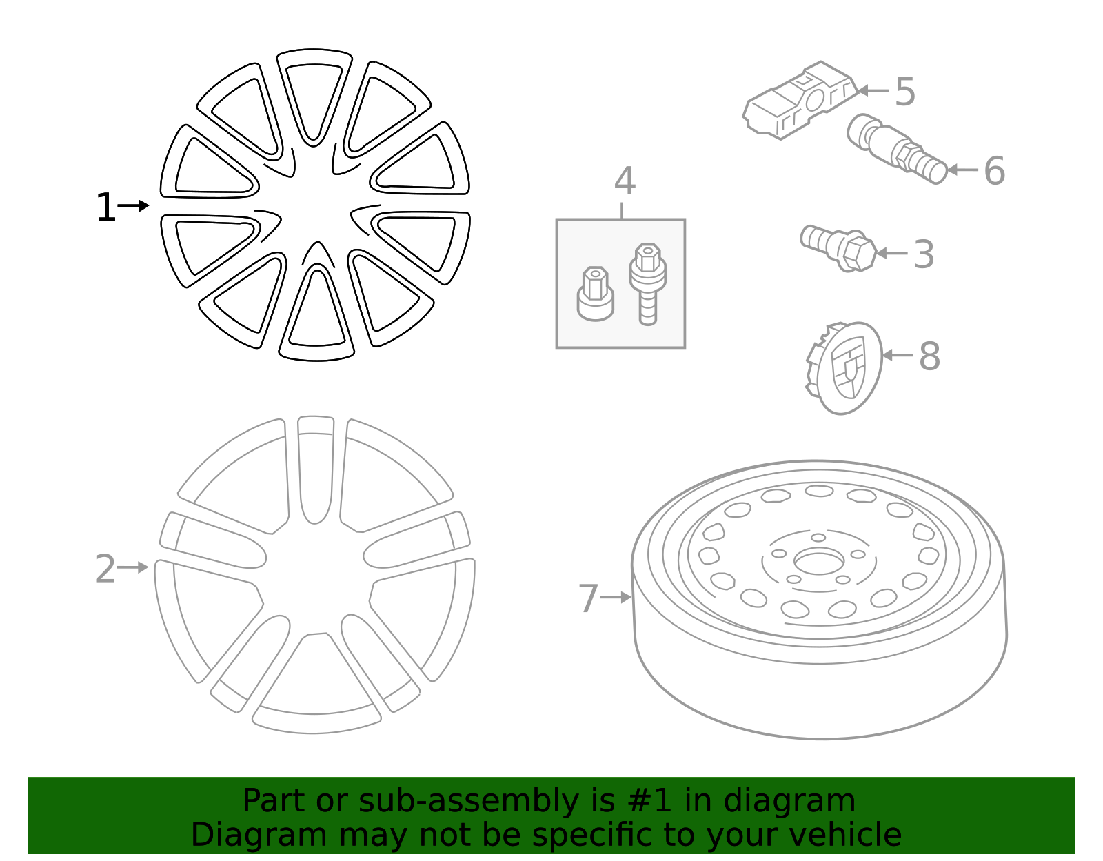 2019-2023 Porsche Cayenne Wheel, Alloy 9Y0-601-025-DA-88Z | OEM Parts ...