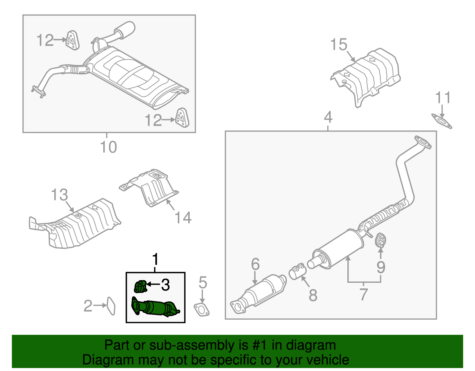 28610-A7300 - Exhaust Pipe 2013-2016 Kia Forte | Kia.Parts Store