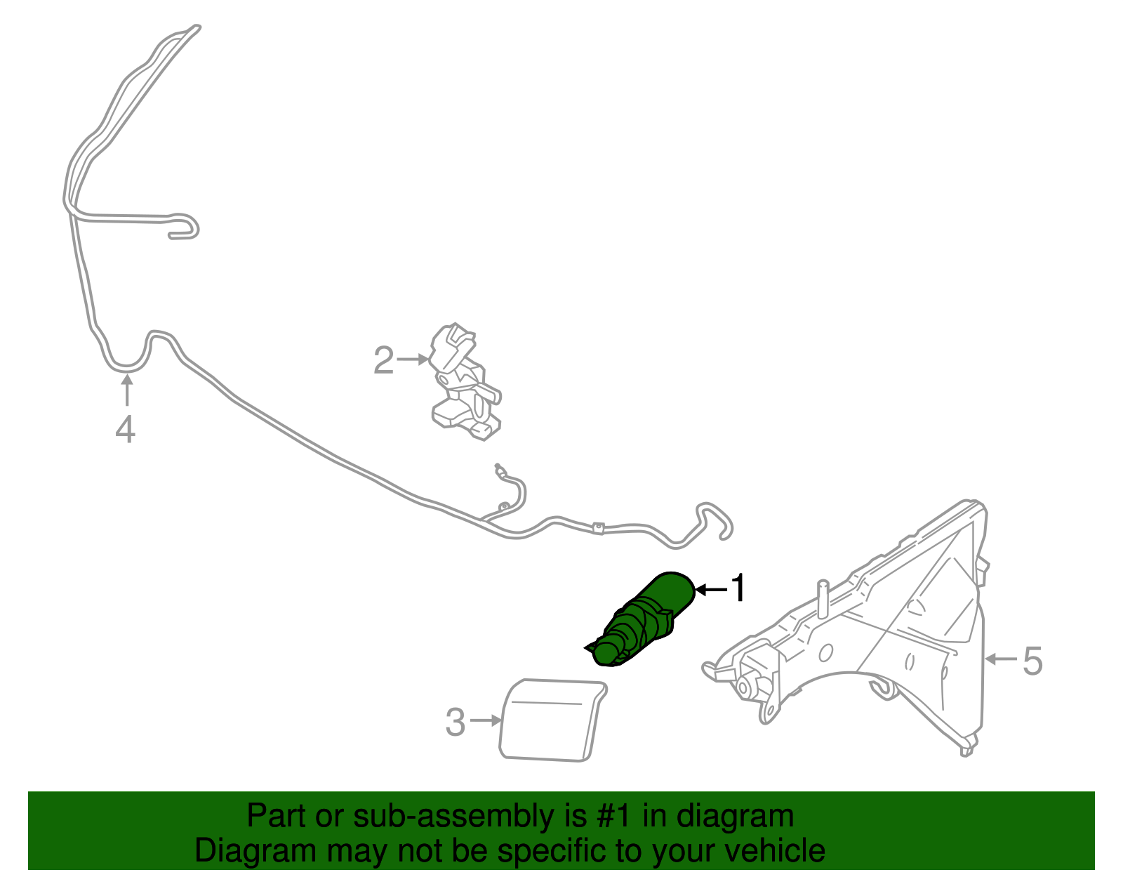 61677292658 - 2014-2019 BMW Washer Nozzle (61-67-7-292-658) | BMW of ...