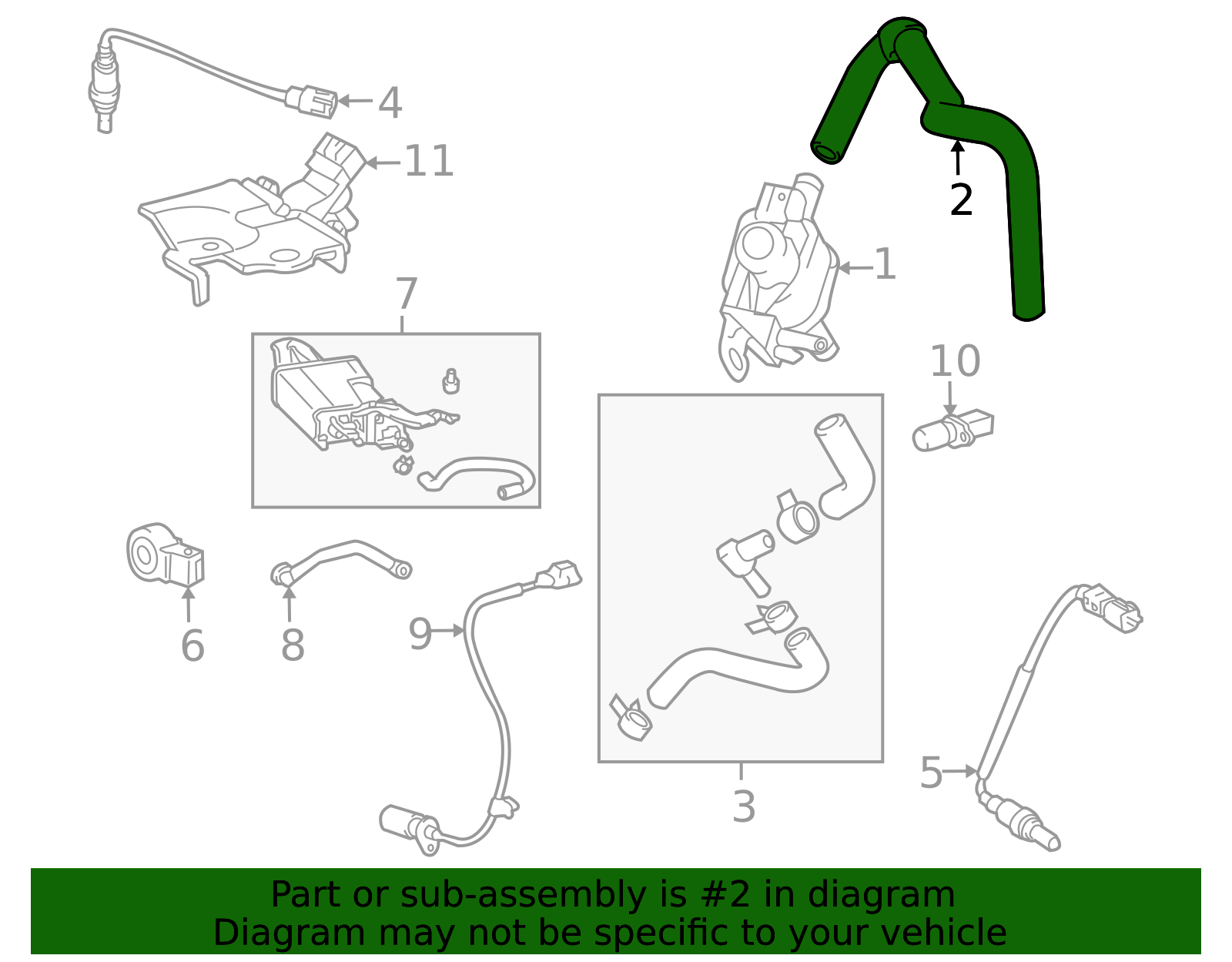 23826-0H270 - Vapor Hose - 2010-2012 Lexus HS250h | My L Parts