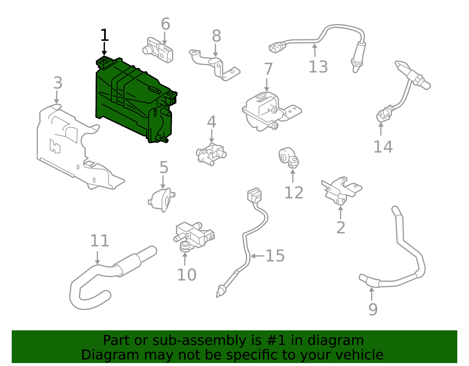 2020-2023 Nissan Vapor Canister 14950-6MM0B | Bill Kay Nissan Parts