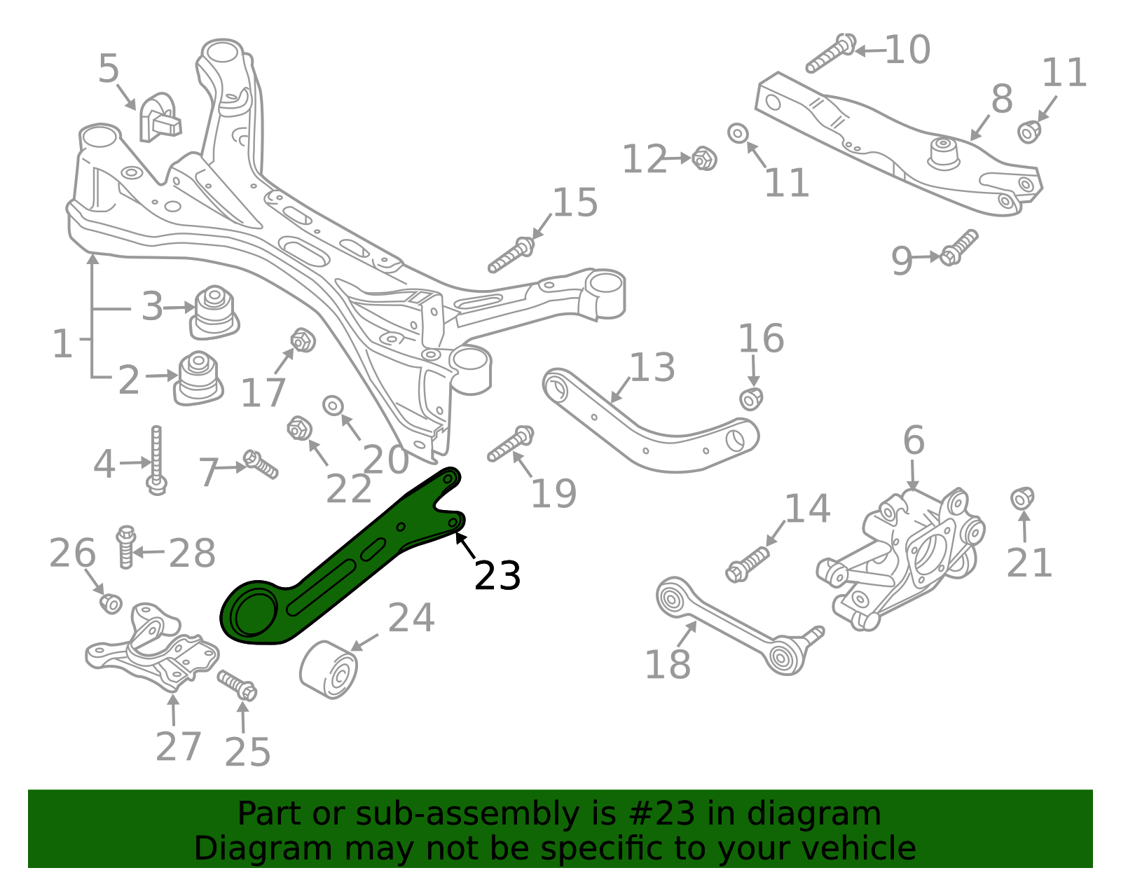 Genuine Longitudinal link for 2003-2011 Saab | Part# 24436246 | Over 30 ...