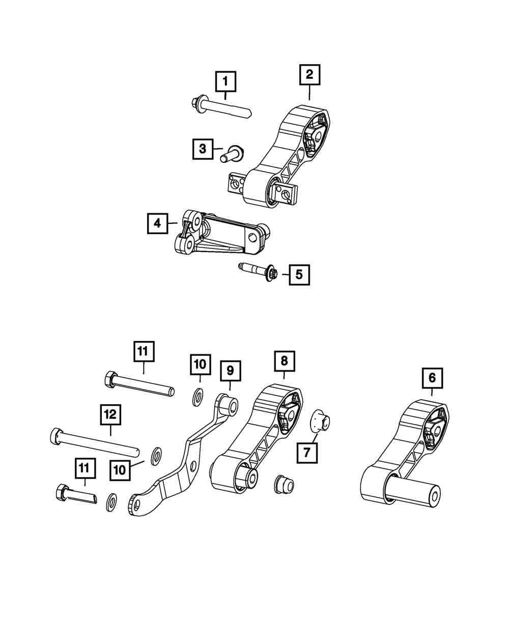 68081614AD - Engine Isolator 2012-2018 Fiat 500 | The Official Mopar eStore
