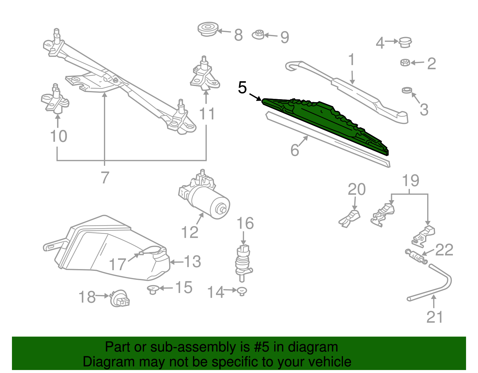 170-820-08-45 - Mercedes-Benz Wiper Blade 1998-2005 Mercedes-Benz ...