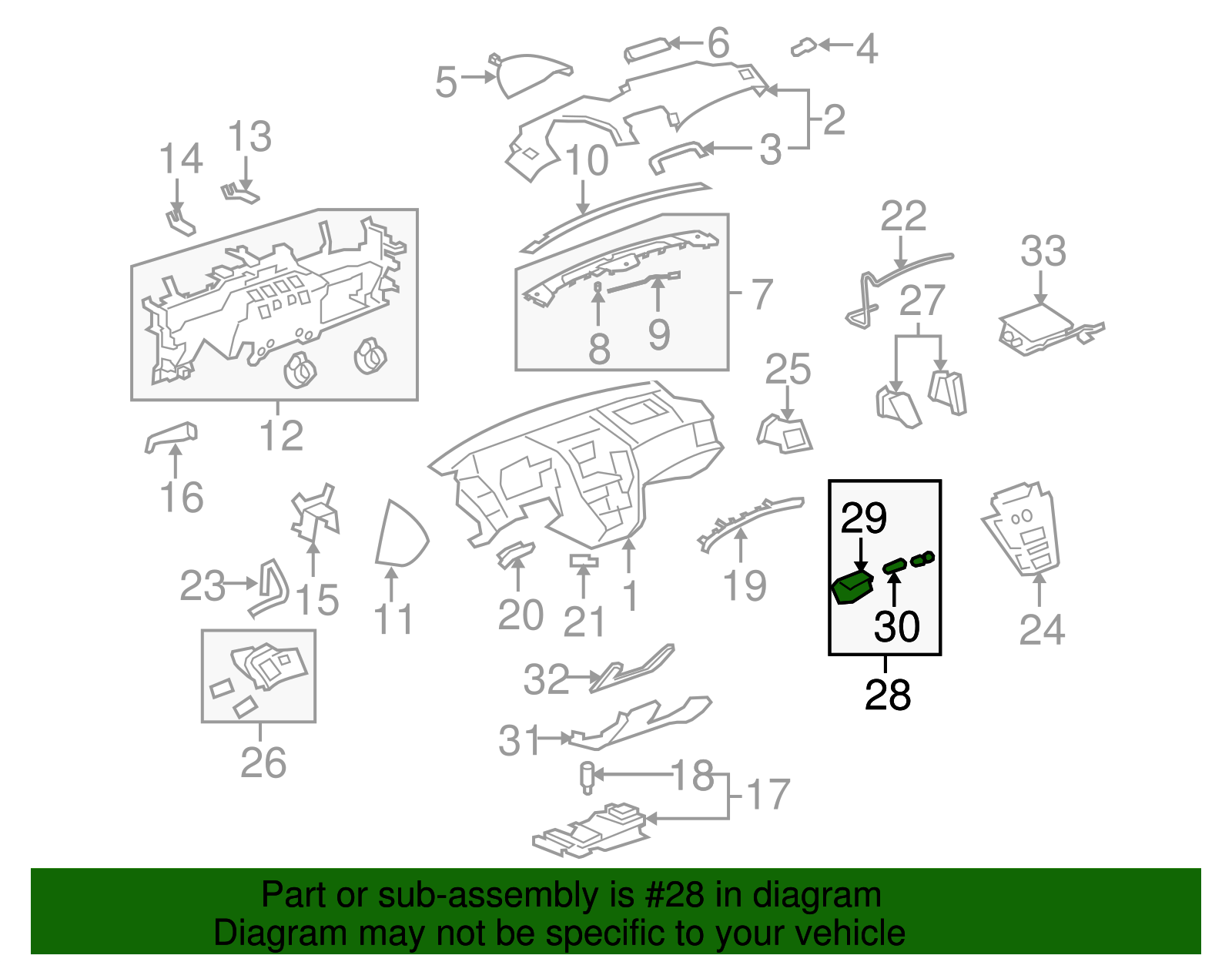 2008-2013 Cadillac CTS Stainless Silver Instrument Panel Center ...