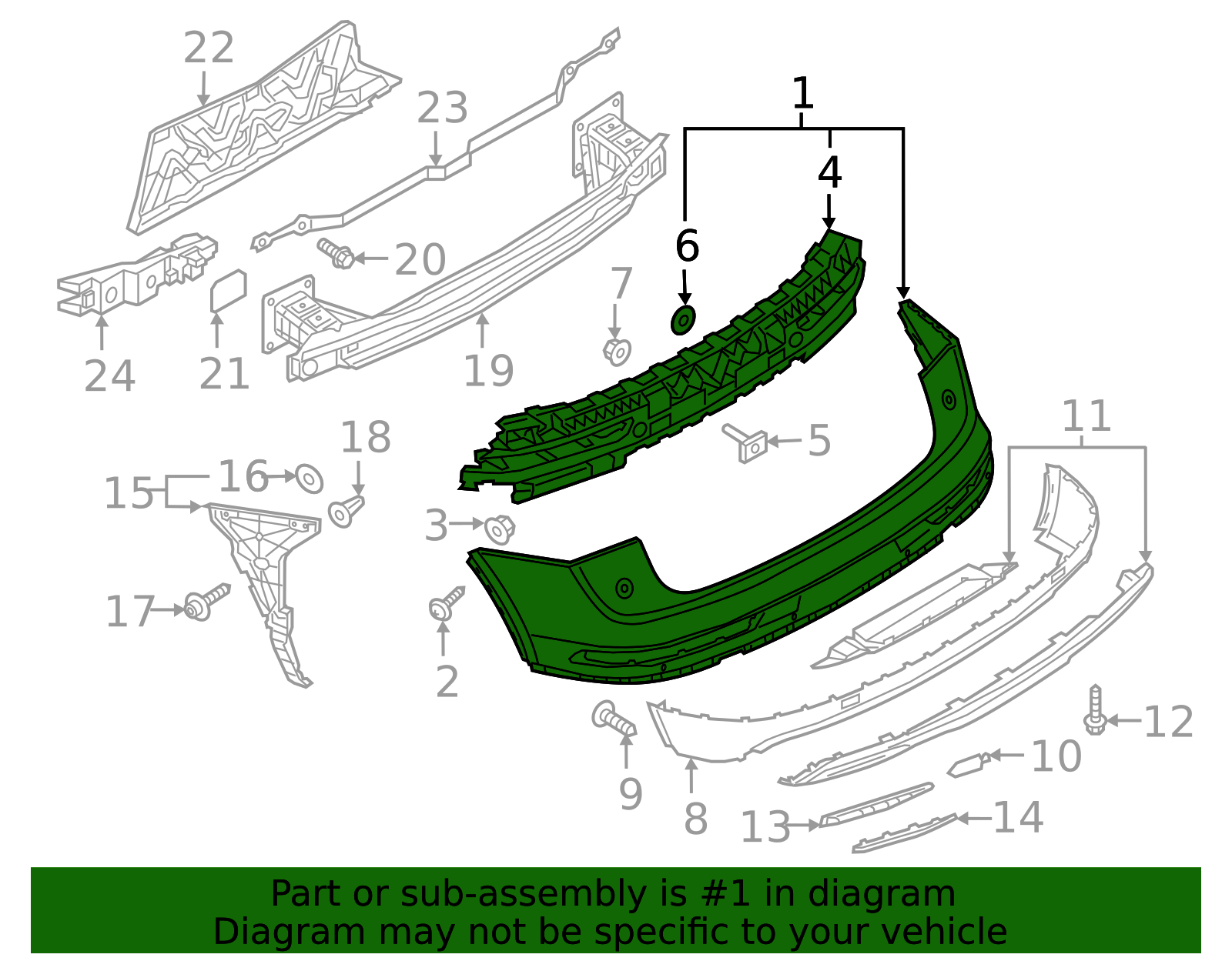 2018-2020 Audi Bumper Cover 80A-807-067-A-GRU | Audi USA Parts