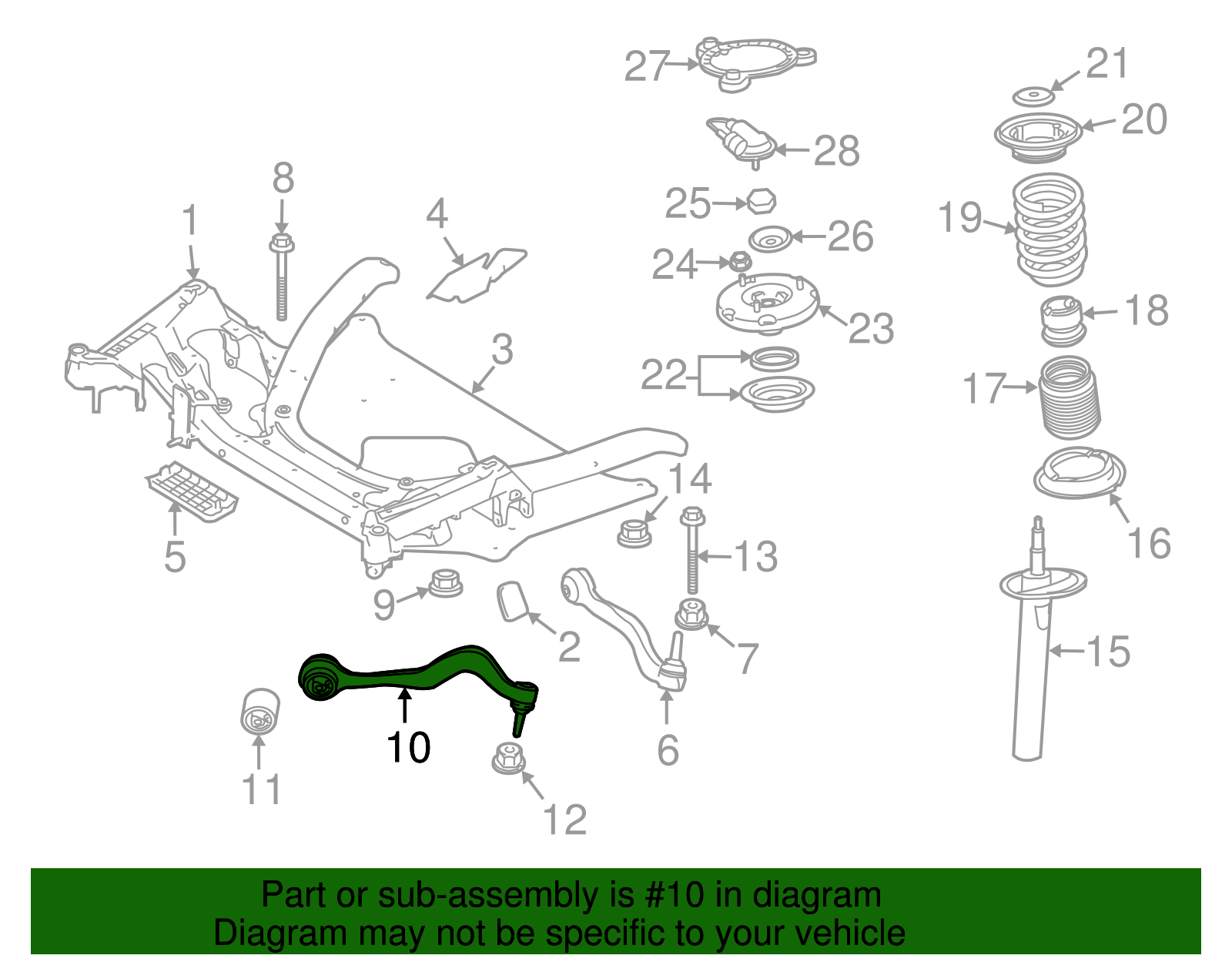 2006-2010 BMW M5 M6 Ft Upper Control Arm | BMWPartsHub