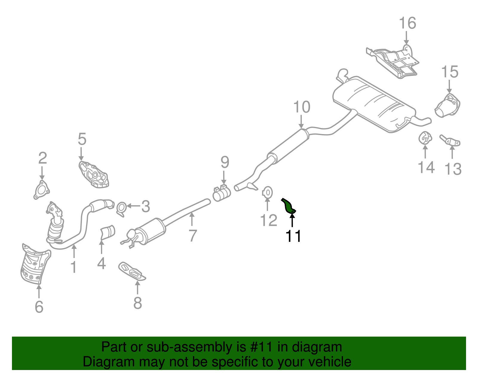 20731-5DA0A - Muffler & Pipe Front Bracket 2017-2019 Infiniti QX30 ...