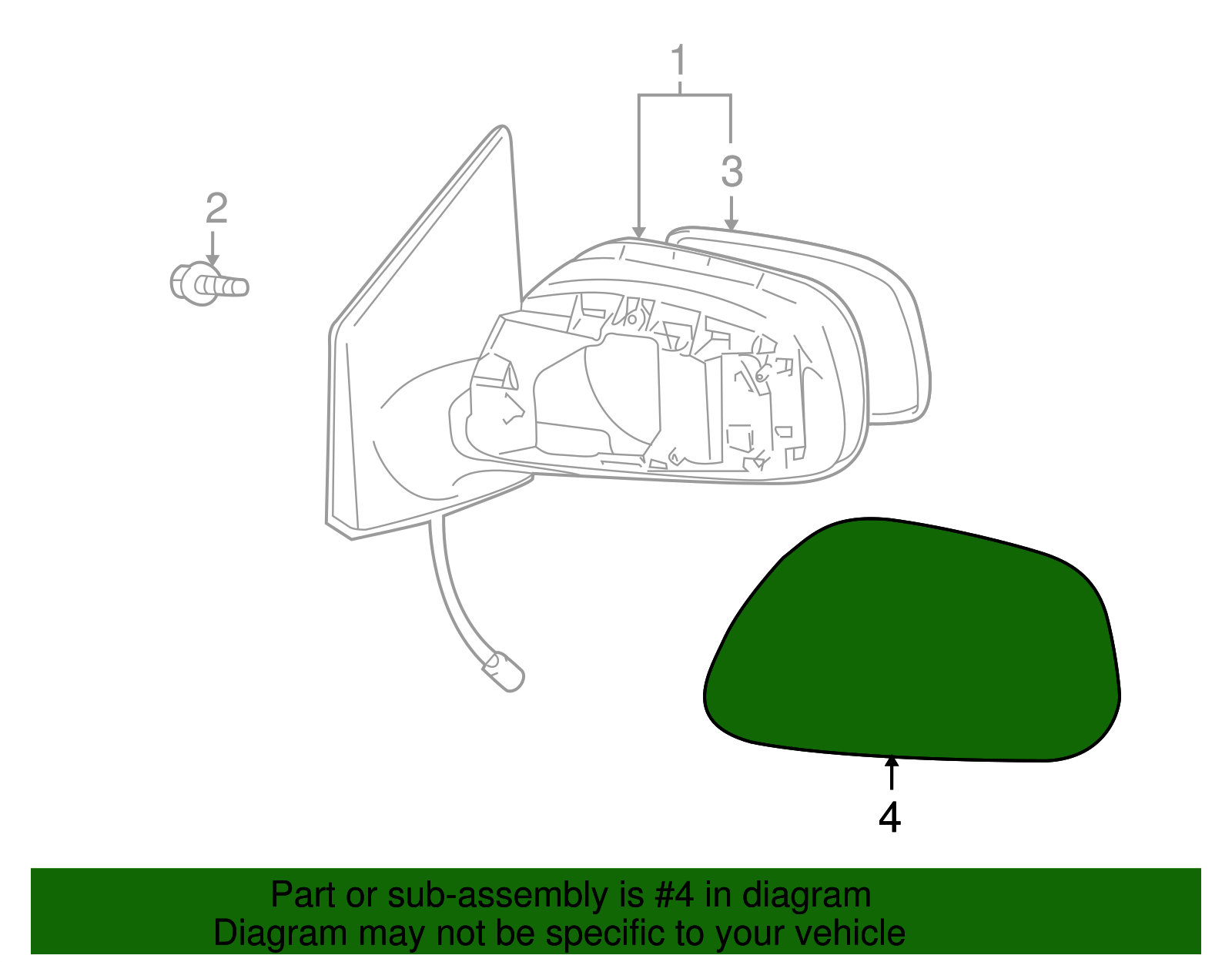 2009-2010 Toyota Corolla Mirror Cover - DRIVERS SIDE 87945-33010-J6 ...