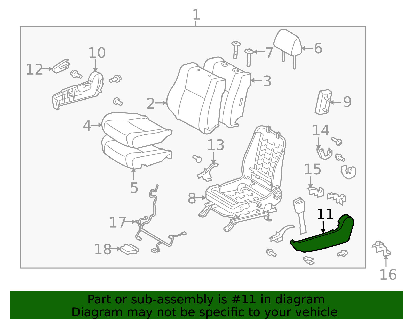 Seat Frame Trim - Factory Style Interior Detail | AutoNation Parts