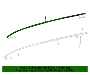 Genuine Toyota Drip Molding part# 75551-08041 for 2021-2024 Toyota ...