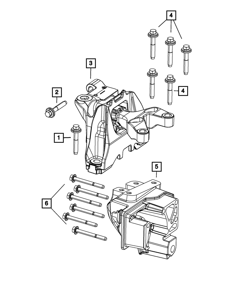 Engine Mount for 2013-2016 Dodge Dart | OEM Mopar 68081486AH | Mopar ...
