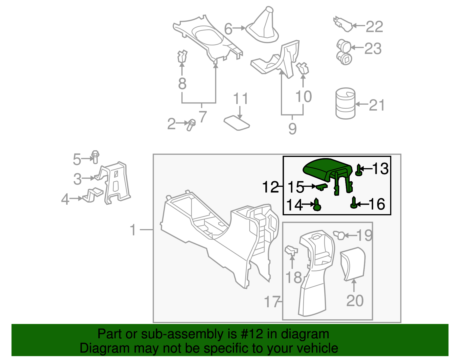 58905-52011-B0 - Lid Assembly - 2007-2012 Toyota Yaris | Nucar Toyota Parts