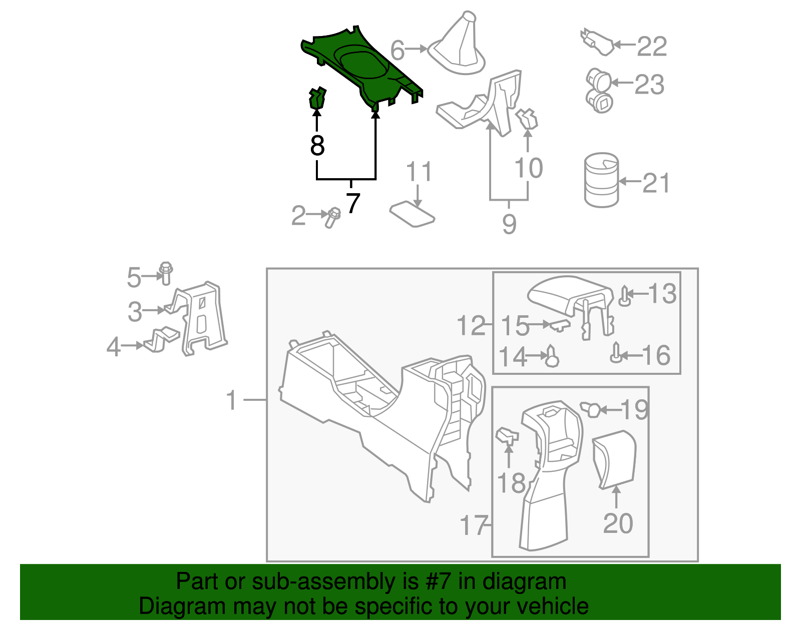 58804-52021-B0 - Console Panel - 2007-2012 Toyota Yaris | Nucar Toyota ...