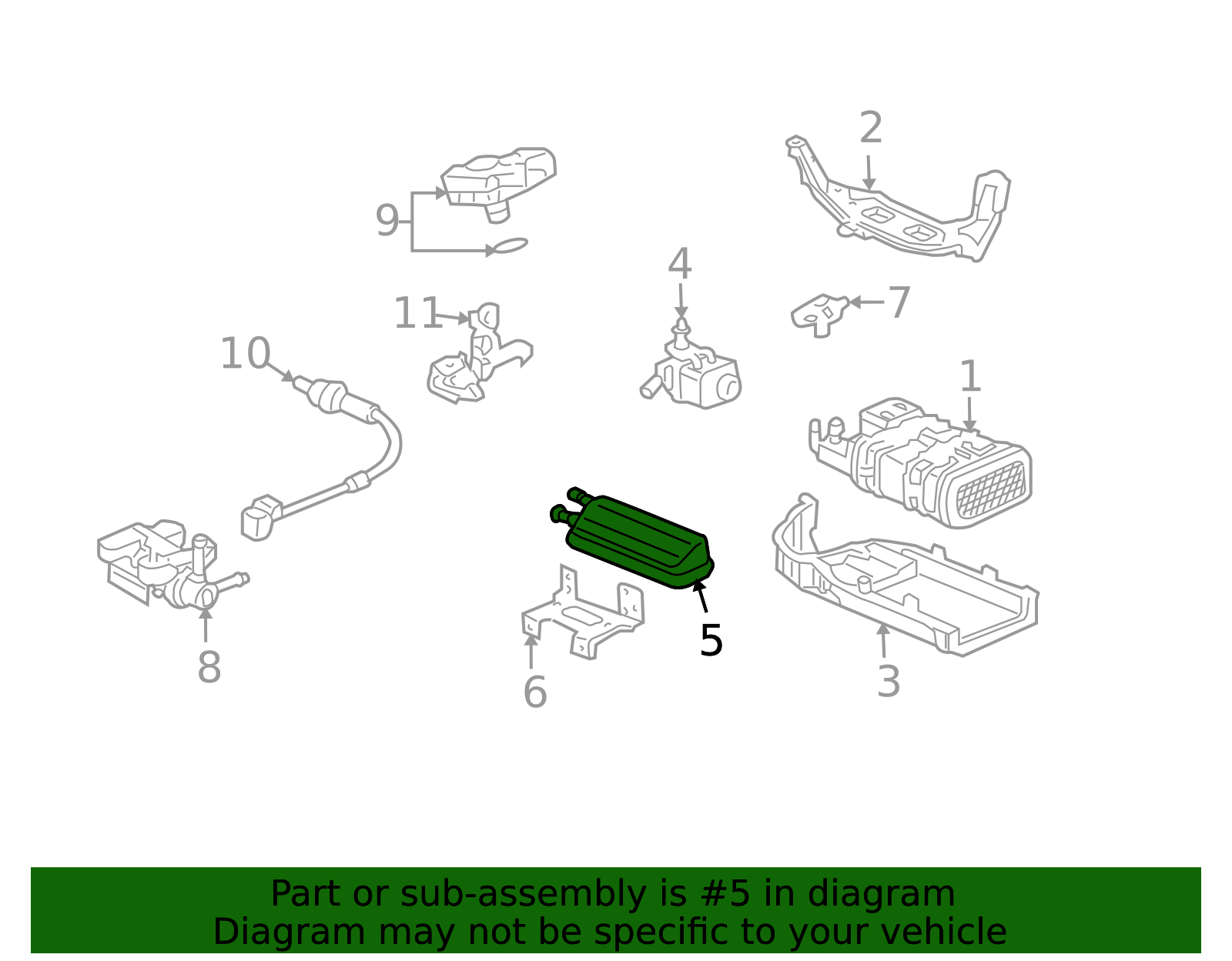 17330-SDA-A01 - Vapor Canister Purge Valve Assembly | Genuine Honda Parts