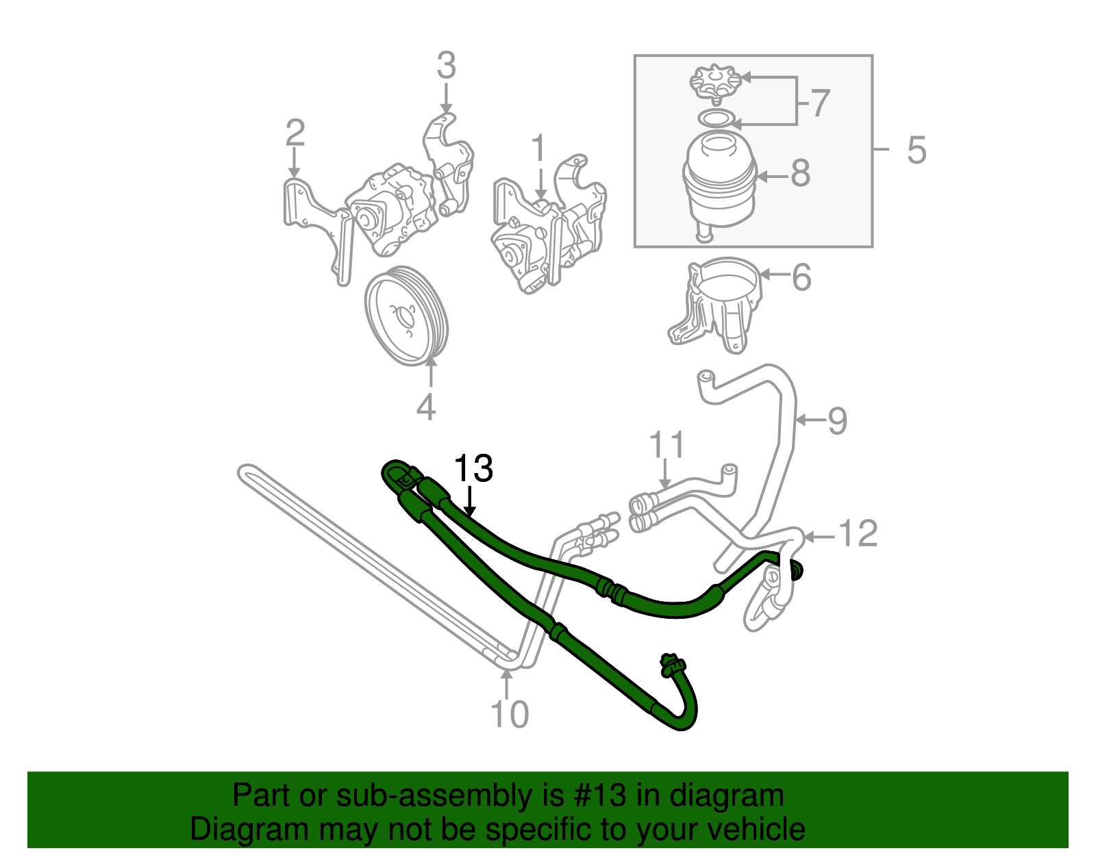 32416759774 - 2001-2006 BMW X5 Pressure Hose (32-41-6-759-774) | BMW of ...
