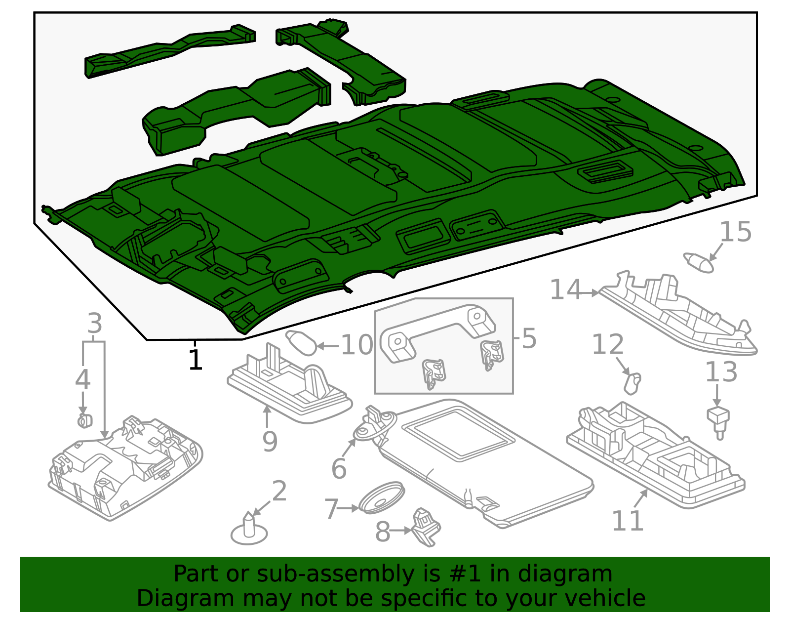 63310-0E910-B0 - Headliner - 2020 Toyota Highlander | OEM Genuine ...