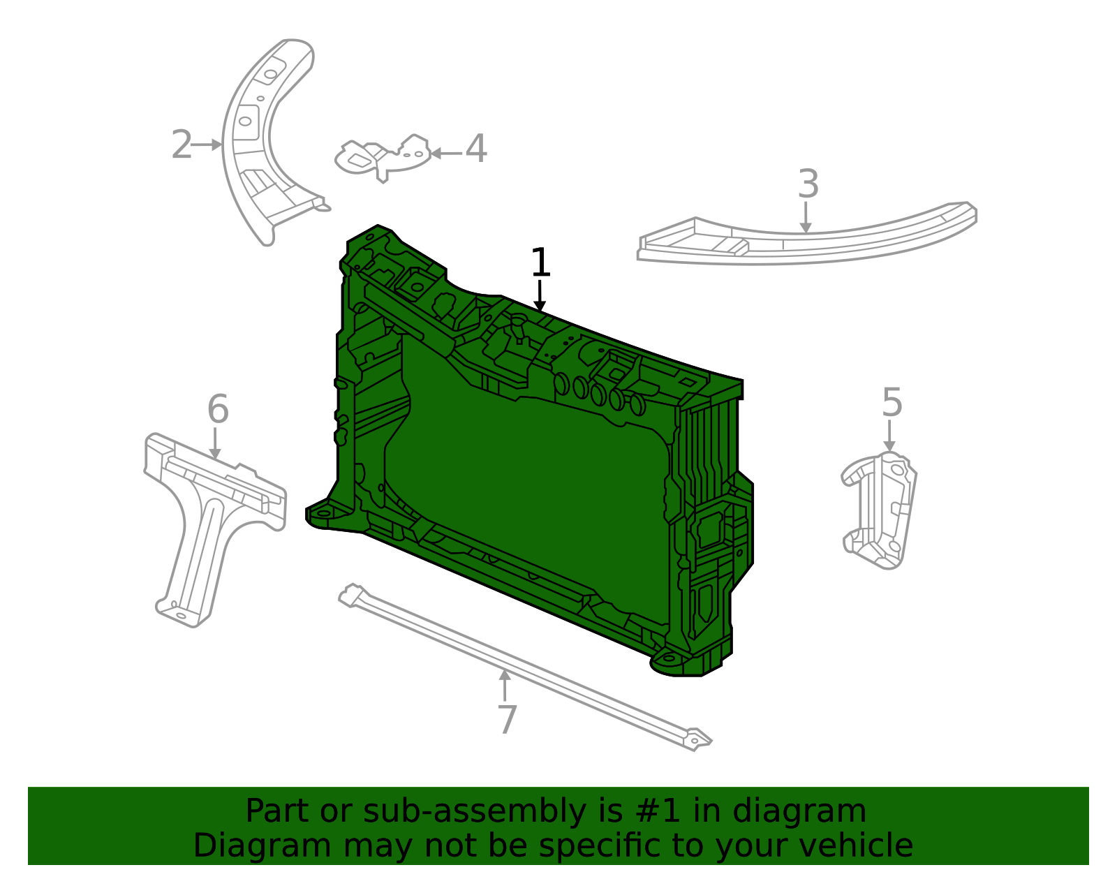 71411-T22-A01 - Radiator Support 2022-2025 Honda Civic | Honda Parts Online