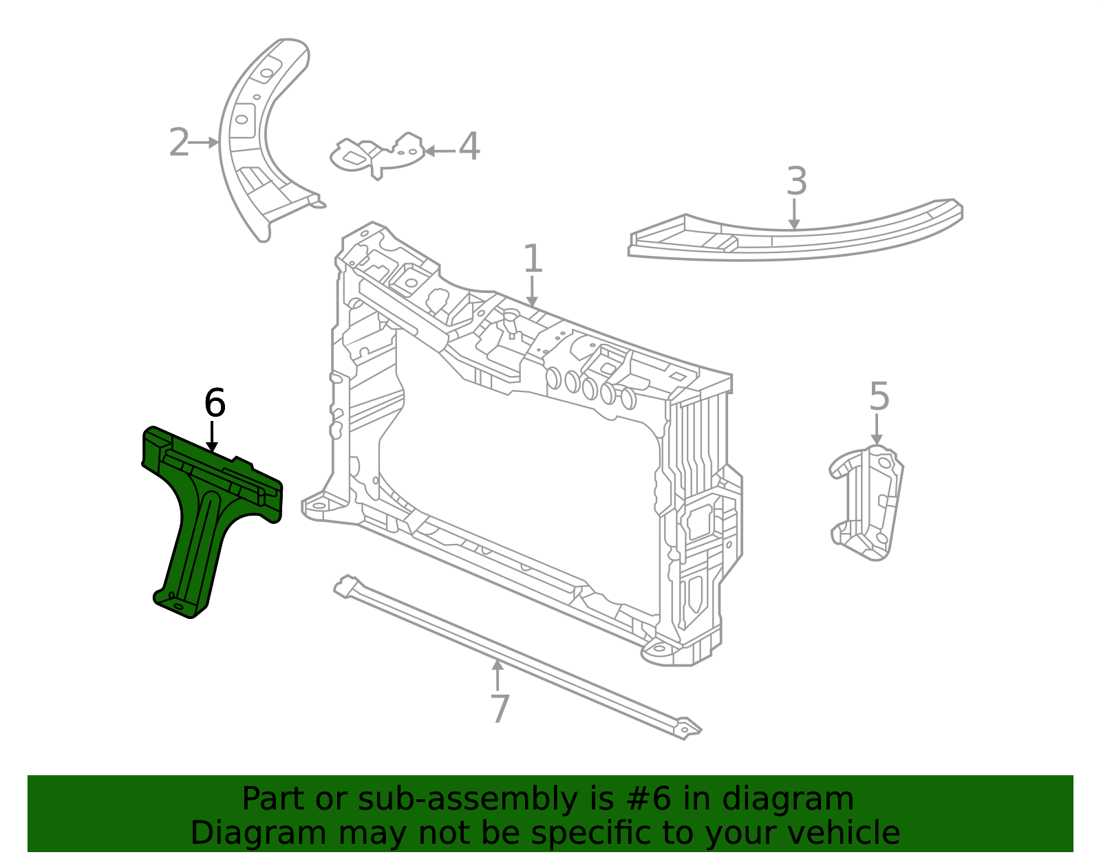 71413-T20-A00 - 2022-2025 Honda Civic - Center Brace | Genuine Honda Parts