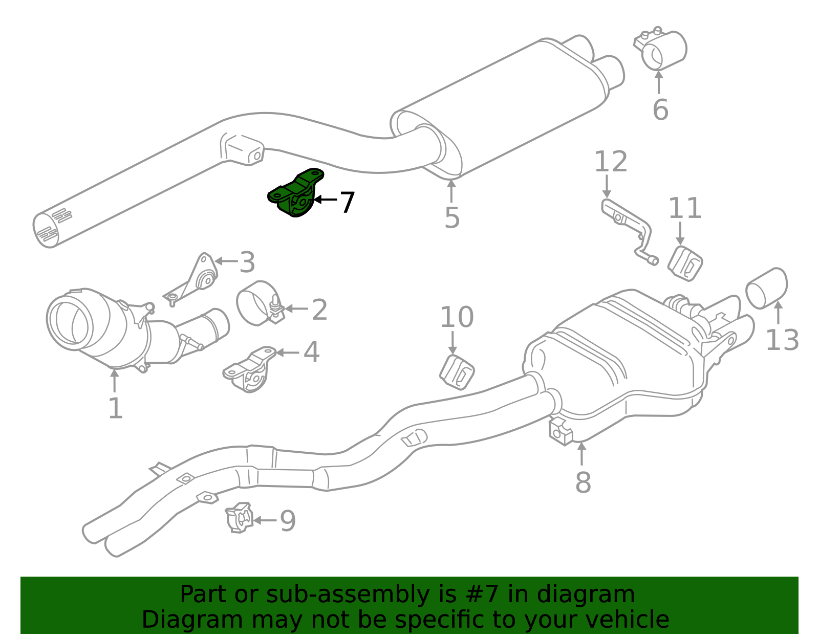 18307802829 - 2009-2018 BMW Front Pipe Rubber Mount (18-30-7-802-829 ...