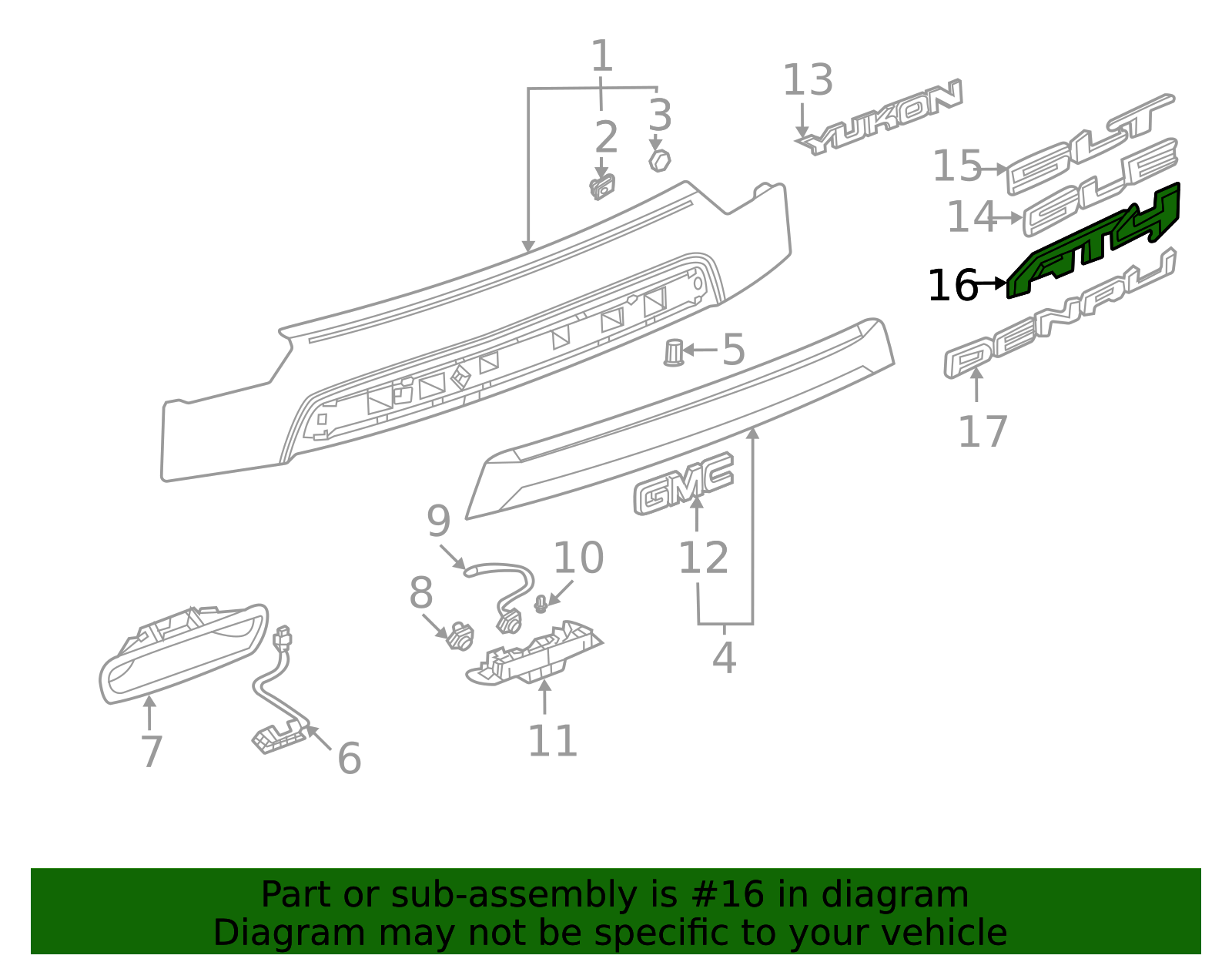 2021-2024 GMC Nameplate 84750158 | Shop Matick Buick GMC