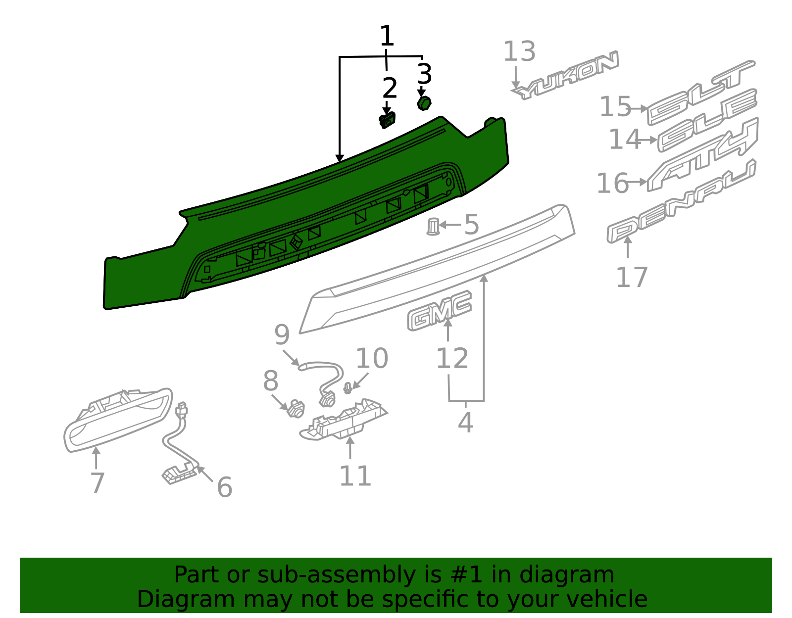 2021-2024 GMC Applique Panel 84939105 | Shop Matick Buick GMC