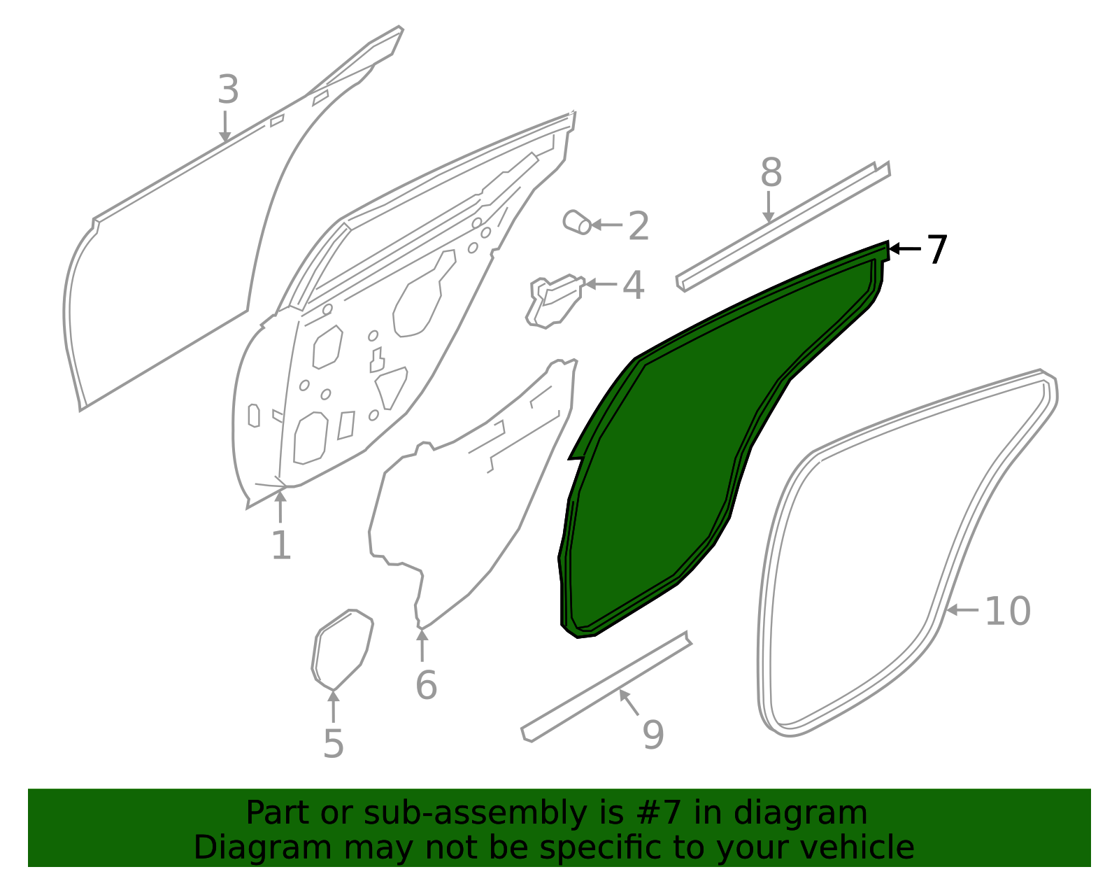 2019-2025 Nissan Altima Door Weather-Strip 82830-6CA0B | My Nissan Part
